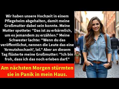 Wir haben unsere Hochzeit in einem Pflegeheim abgehalten, damit meine Großmutter dabei sein konn