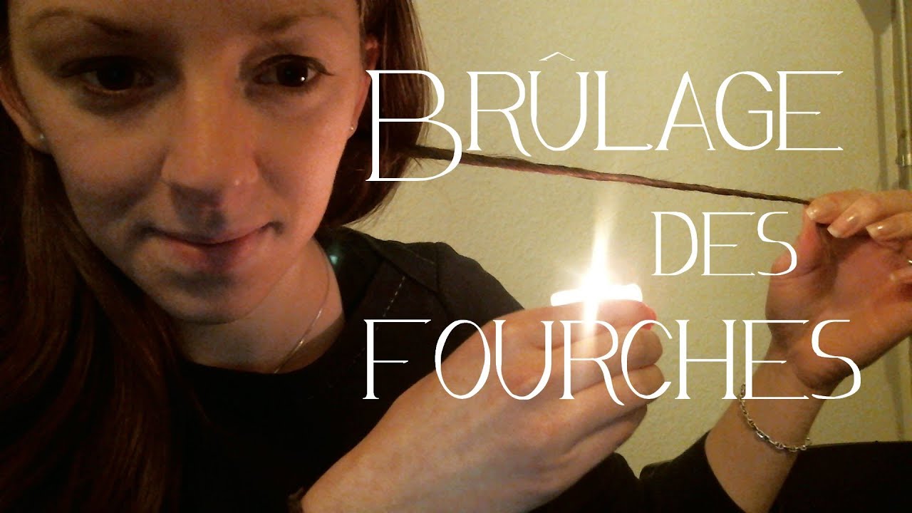 ⊱╮Éliminer les fourches sans couper, le brûlage des cheveux - YouTube