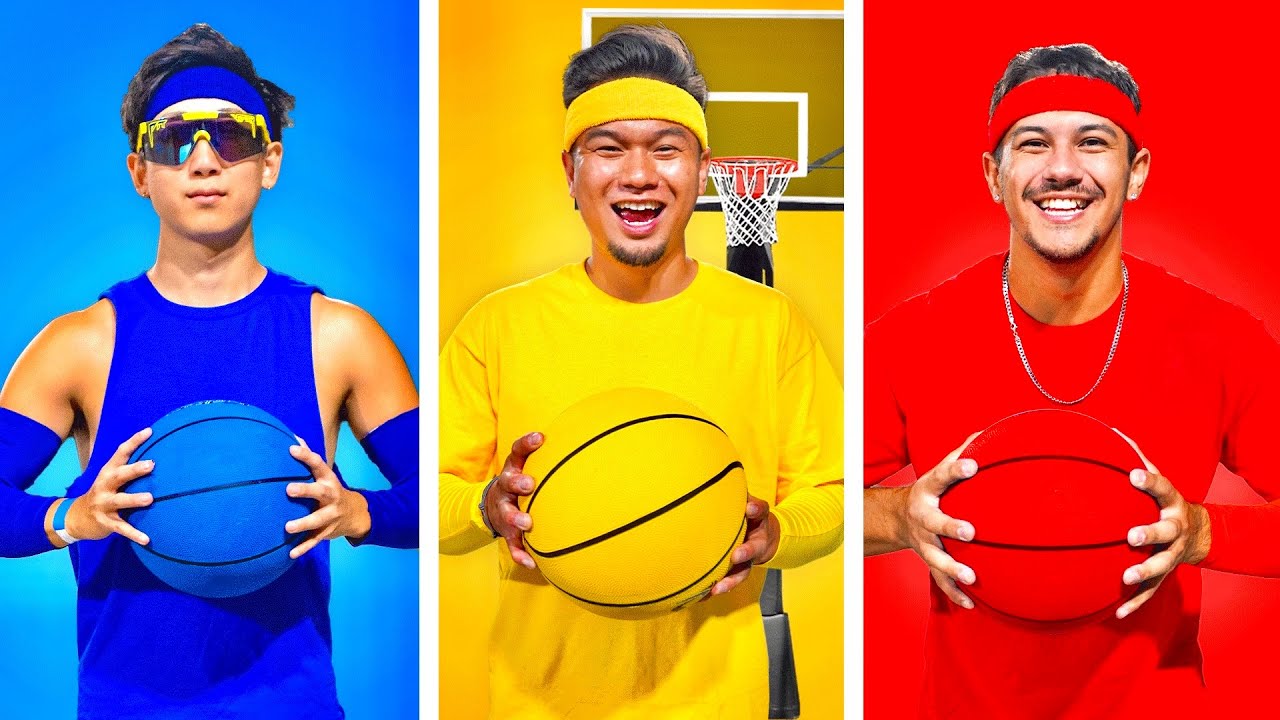 Hooping in Only ONE Color Basketball Tournament - YouTube