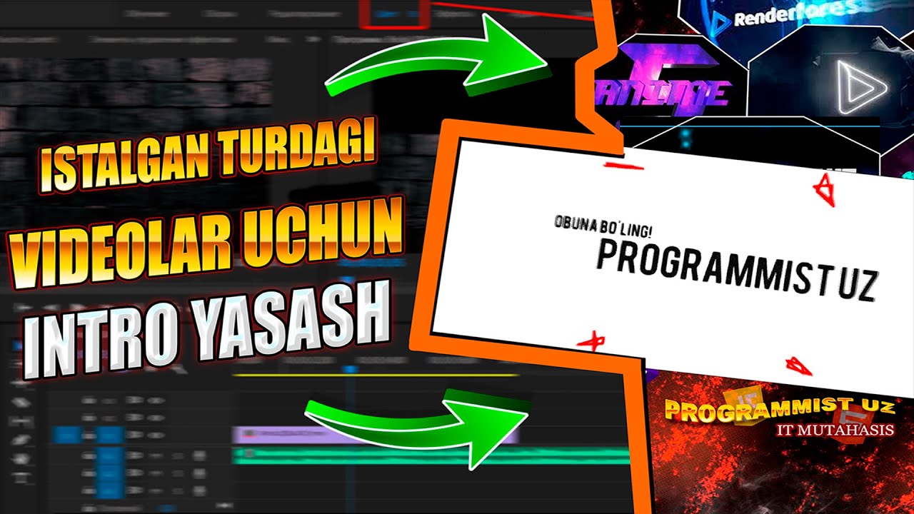 ISTALGAN TURDAGI INTRONI TAYYORLASH // PROFESSIONAL KABI INTRO YASASH // PROGRAMMIST UZ - YouTube