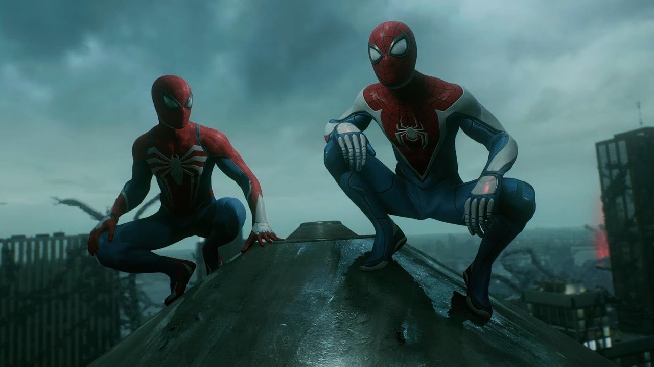 Miles Shows Peter His Red And Blue Upgraded Suit - Spider-Man 2 - YouTube