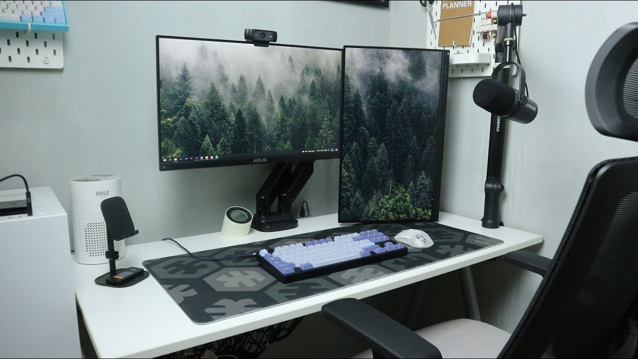 Bikin Setup Dual Monitor Lenovo L24i & Asus VG249Q ft. Bracket Oximus ...