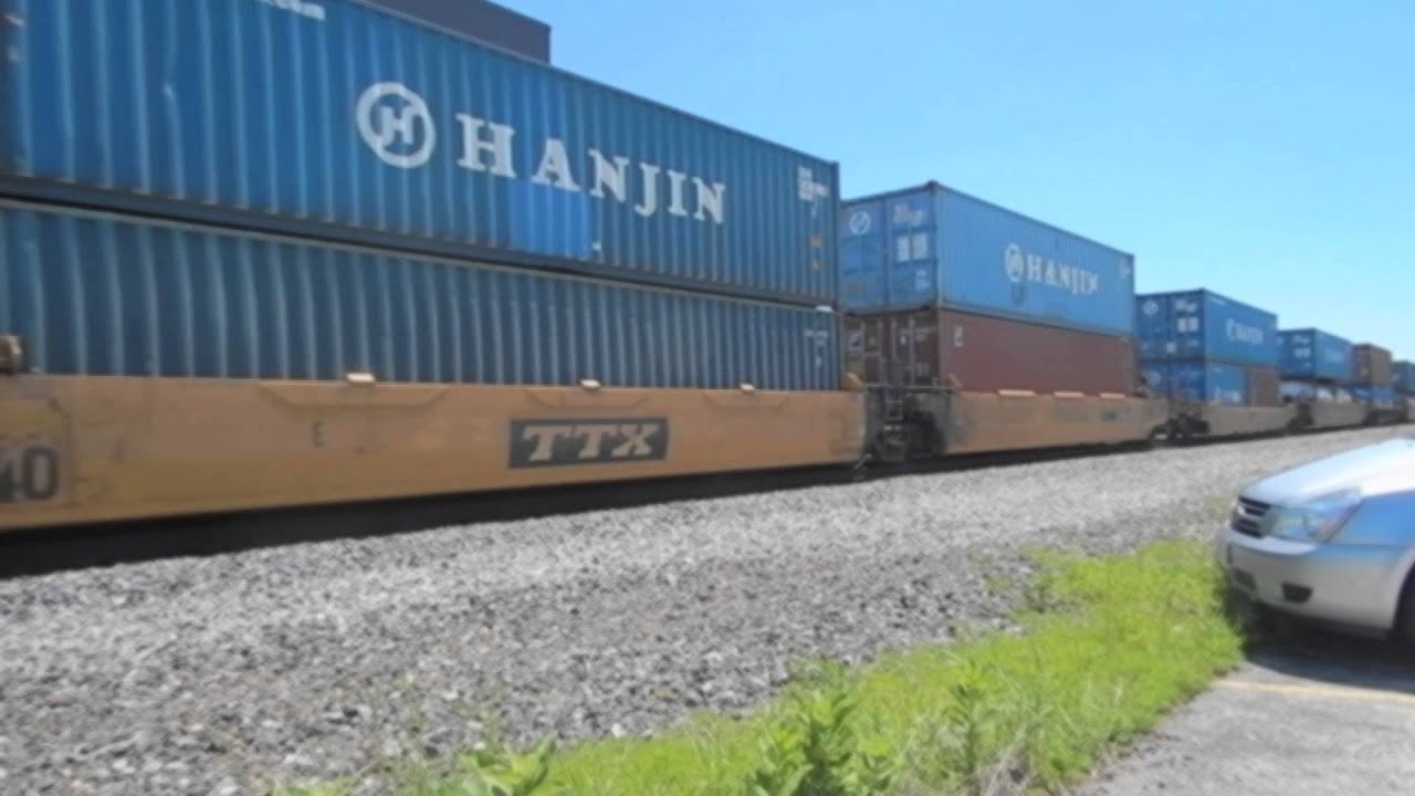 Cn Rail Intermodal Train - YouTube