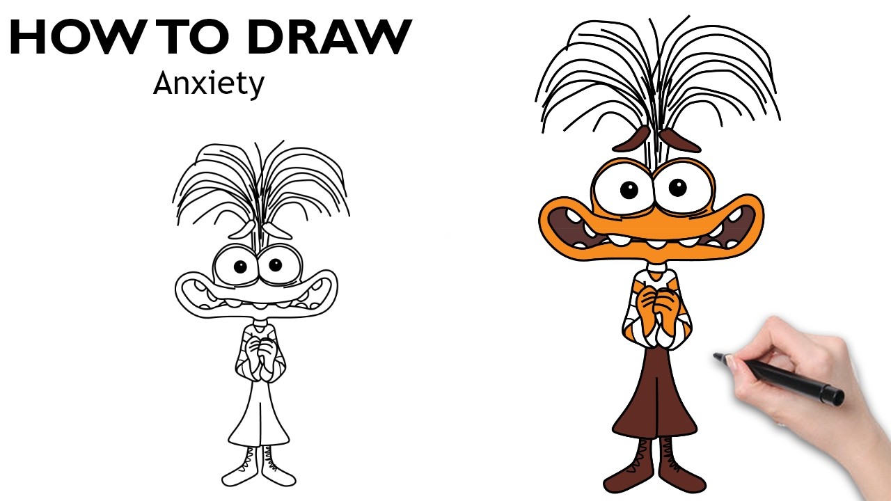 How to Draw Anxiety from Inside Out 2 - YouTube