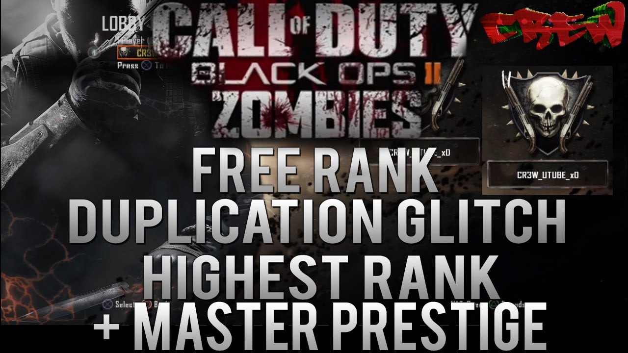 *NEW Black Ops 2 Zombie Glitch - FREE Max Rank After Patch 2/11/13 ...