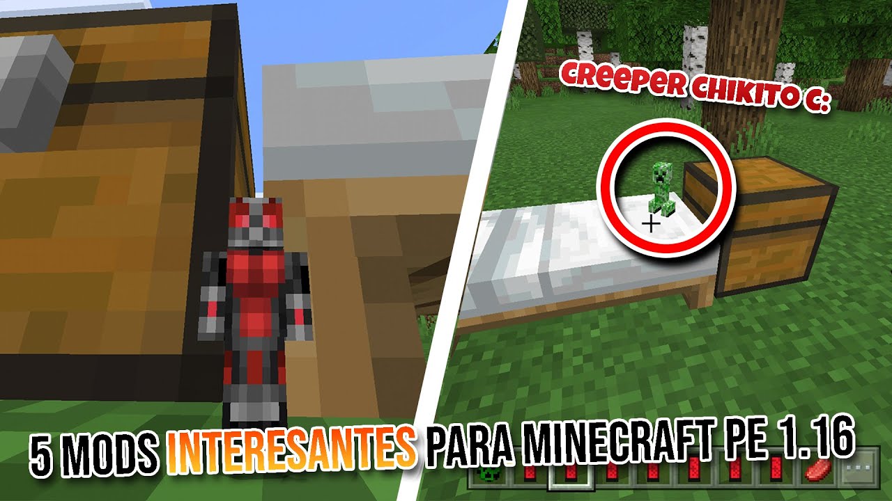 Ant Man y Avionetas en MINECRAFT PE! | 5 Mods INTERESANTES para ...