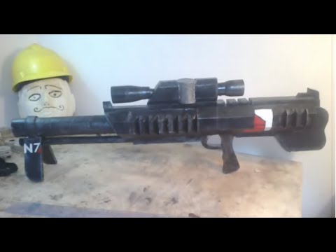 showcase mass effect m98 widow rifle papercraft part 4 - YouTube