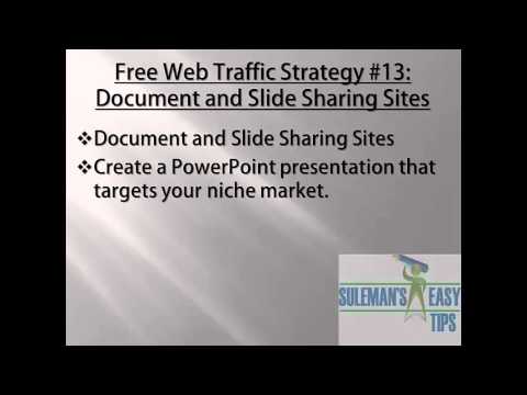 Free web traffic generation tips - YouTube