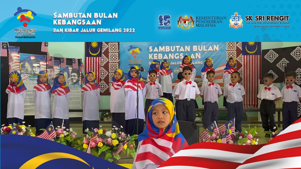 1 Kreatif - Koir - Sambutan Bulan Kebangsaan SK Sri Rengit 2022 - YouTube