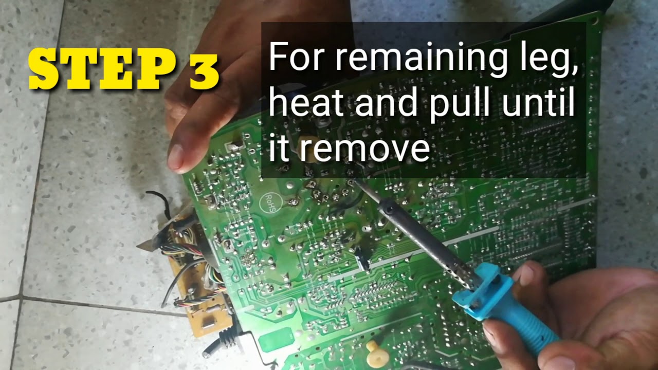 HOW TO REMOVE FLYBACK TRANSFORMER - YouTube