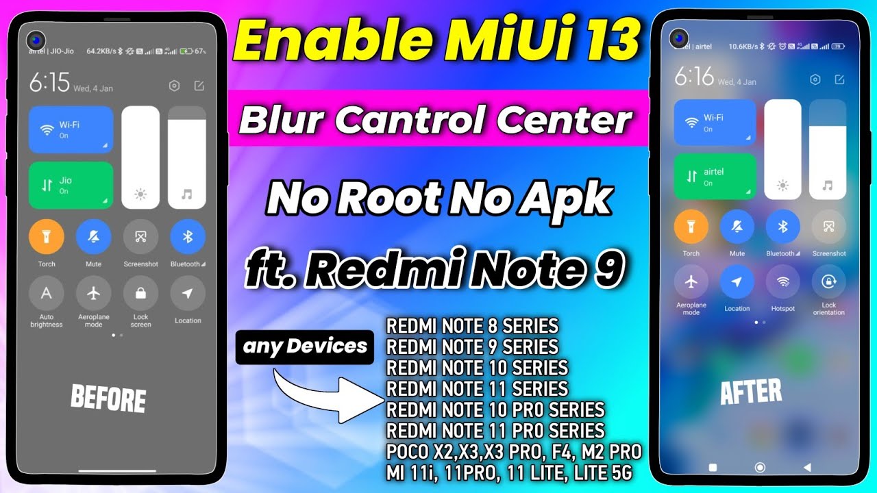 How To Enable MIUI 13 Grey Control Center To Blur Control Center |No ...