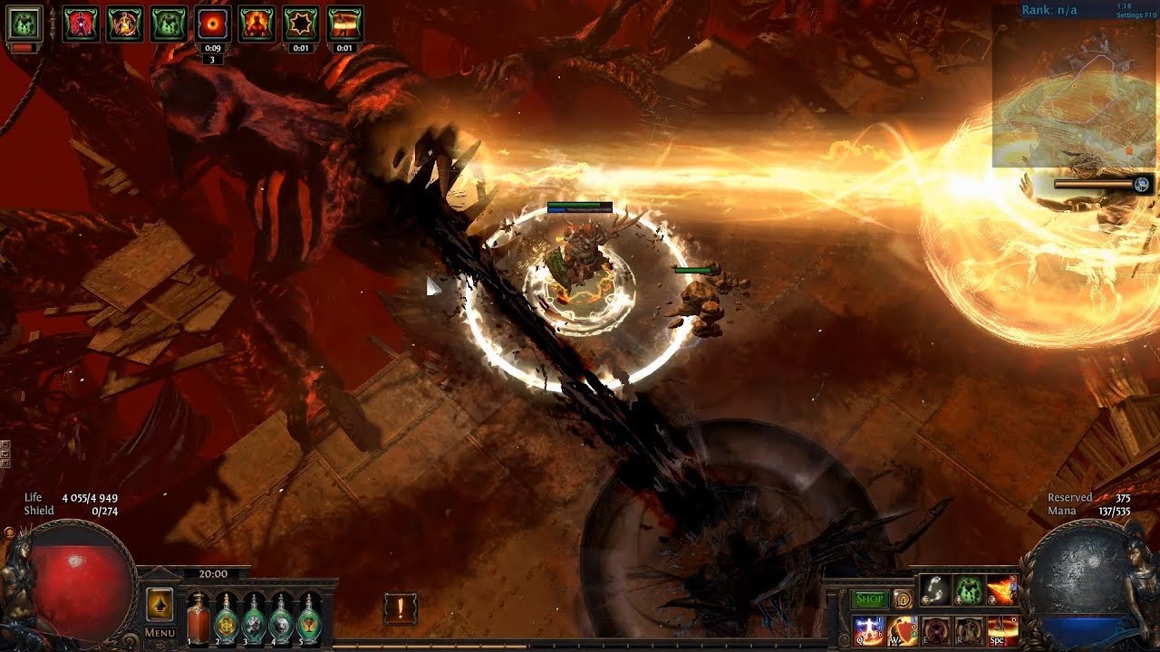 Path of Exile: Righteous Fire Berserker — act 10 Kitava boss fight [3.0 ...