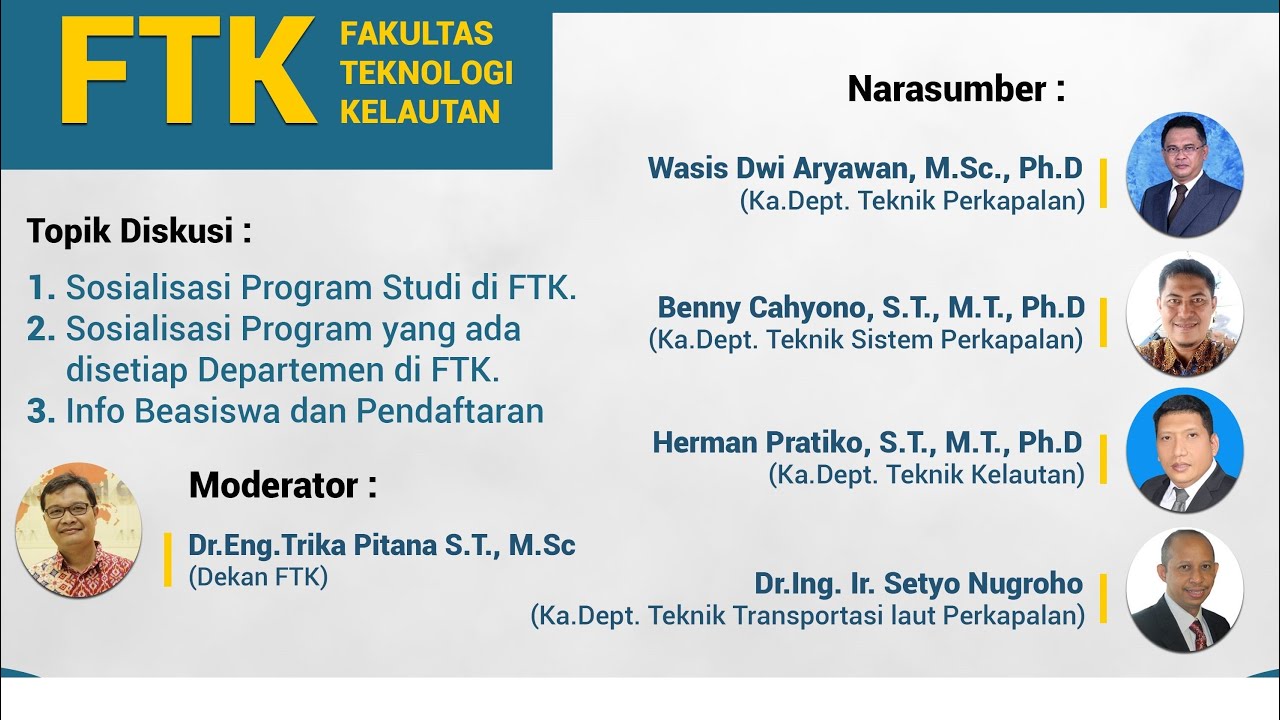 Webinar Fakultas Teknologi Kelautan (FTK) ITS - YouTube