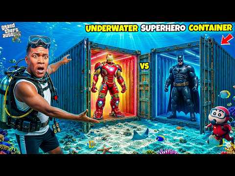 IRONMAN vs Batman | Extreme FIGHT Underwater Happen for Container😡💪 Franklin & Shinchan Shocking