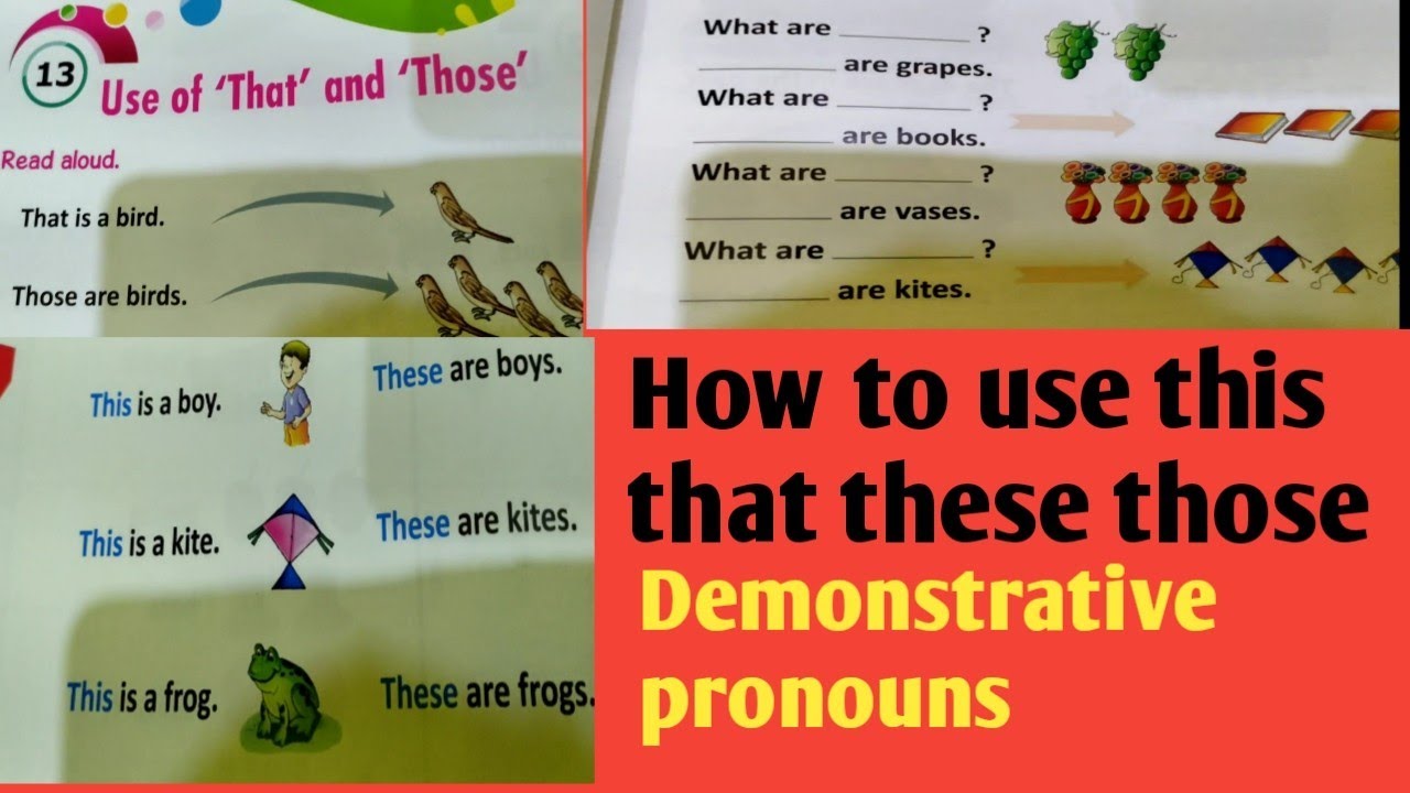 How to use this that these those in a sentence?Demonstratives pronouns ...