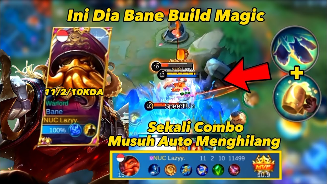 Ini Dia Kekuatan Bane Build Magic | Sekali Combo Musuhpun Auto ...