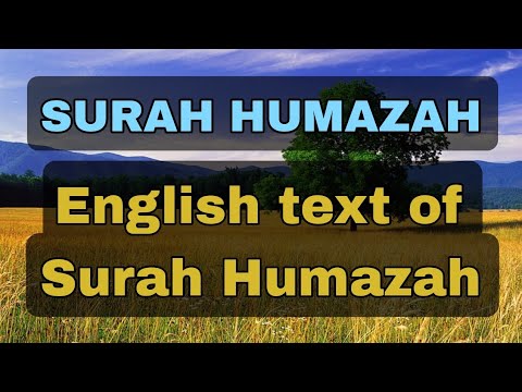 Surah Humazah Beautiful recitation 11 times. English text of Surah ...