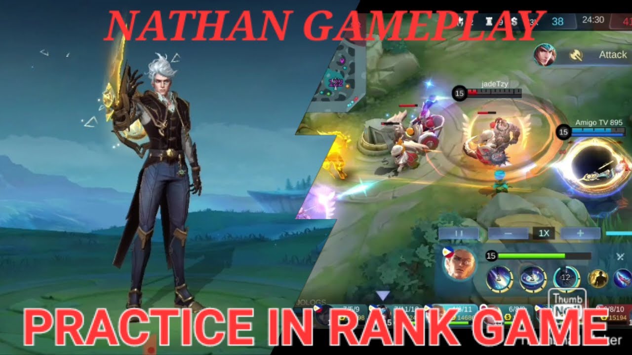 practice NATHAN in RANK GAME ( not so bad ) - YouTube