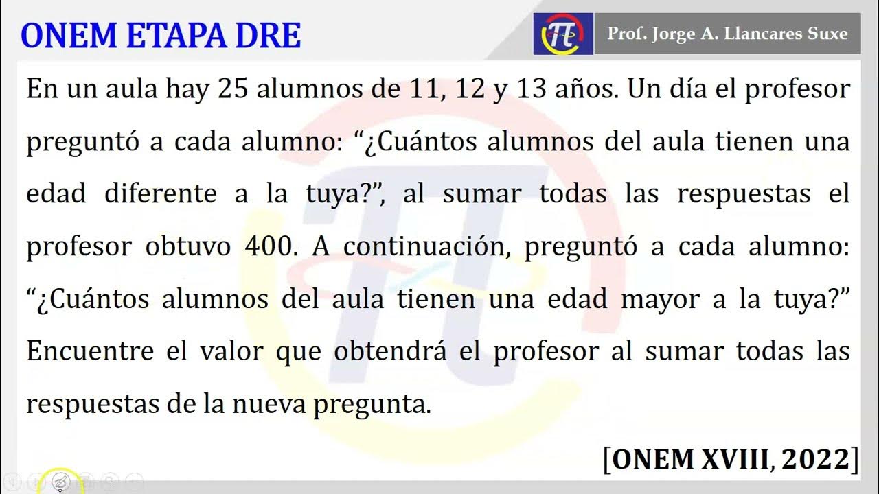 PREGUNTA ONEM - FASE DRE - NIVEL 3 - YouTube