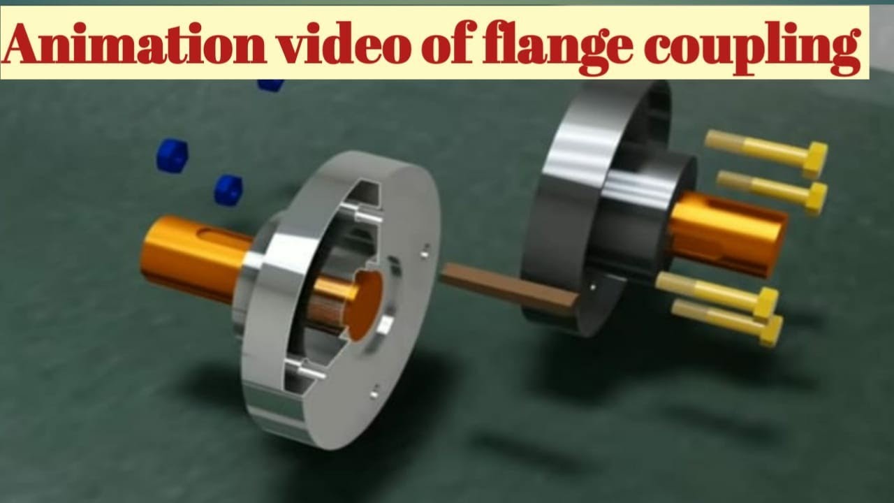 flange coupling animation - YouTube