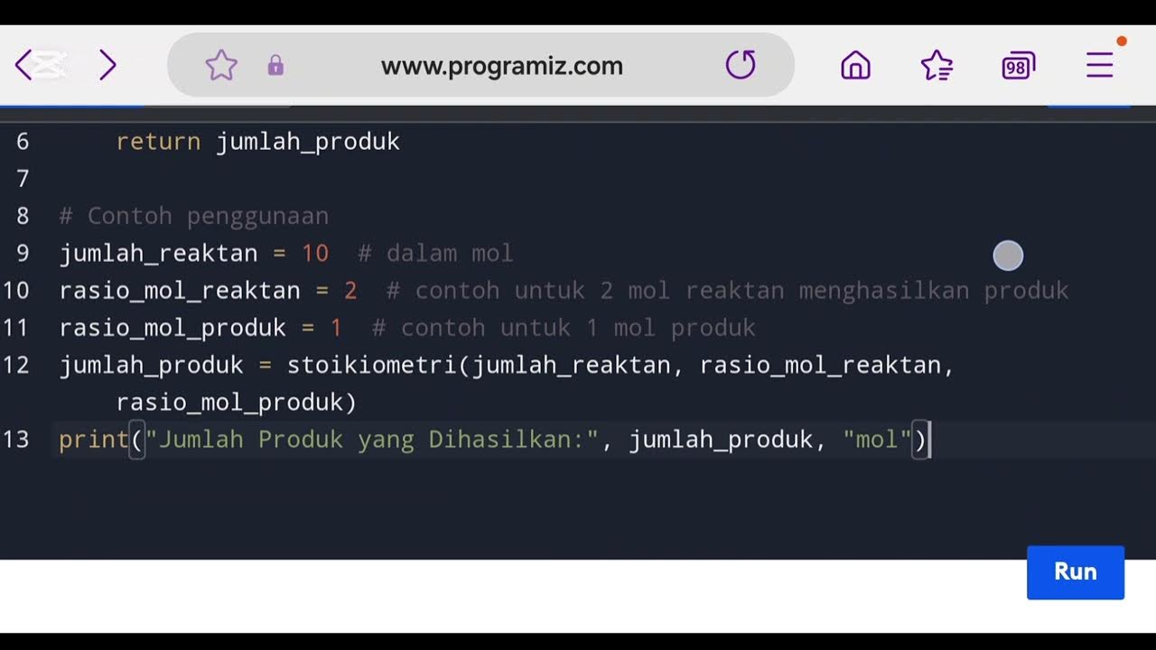 "CODING ALGORITMA REAKSI KIMIA"[15] - YouTube