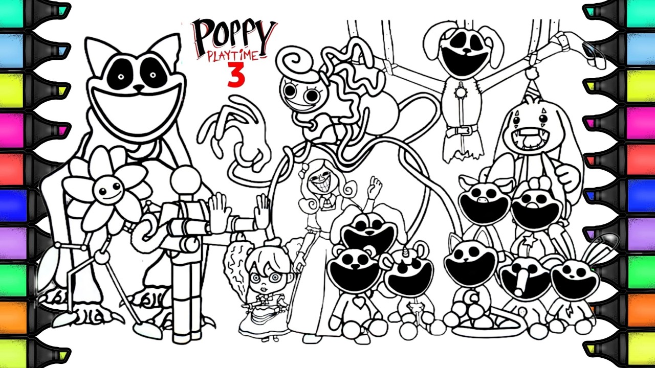 POPPY PLAYTIME CHAPTER 3 Coloring Pages / HOW TO COLOR ALL BOSSES and ...