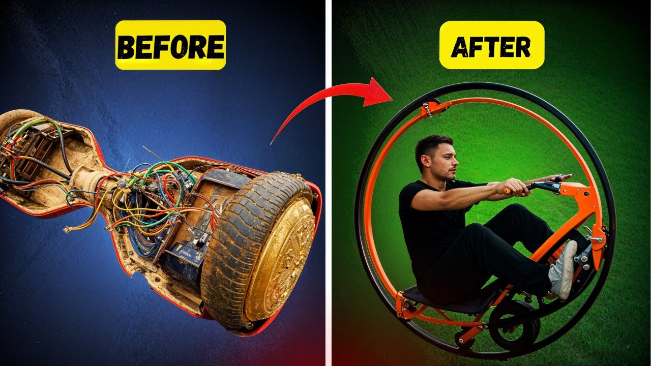 Man Builds an Epic Electric Monowheel | Extreme Full Build Inspired by ...