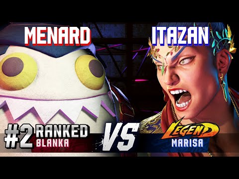 SF6 ▰ MENARD (#2 Ranked Blanka) vs ITAZAN (Marisa) ▰ High Level Gameplay