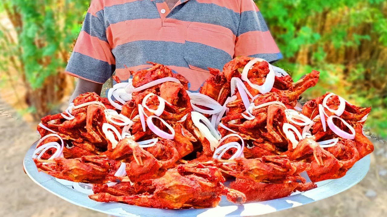 Quail Fry | Kaadai Varuval | Quail Curry Cooking In Village - YouTube
