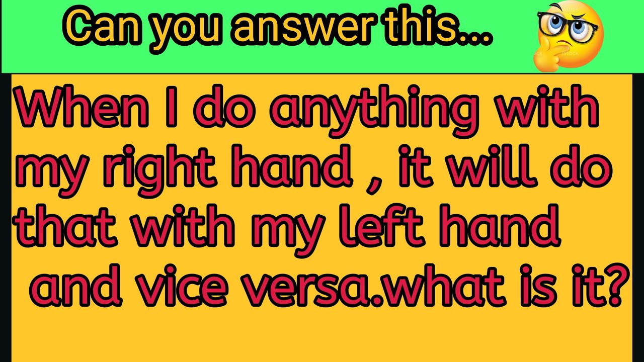 Can you answer these questions?...... - YouTube