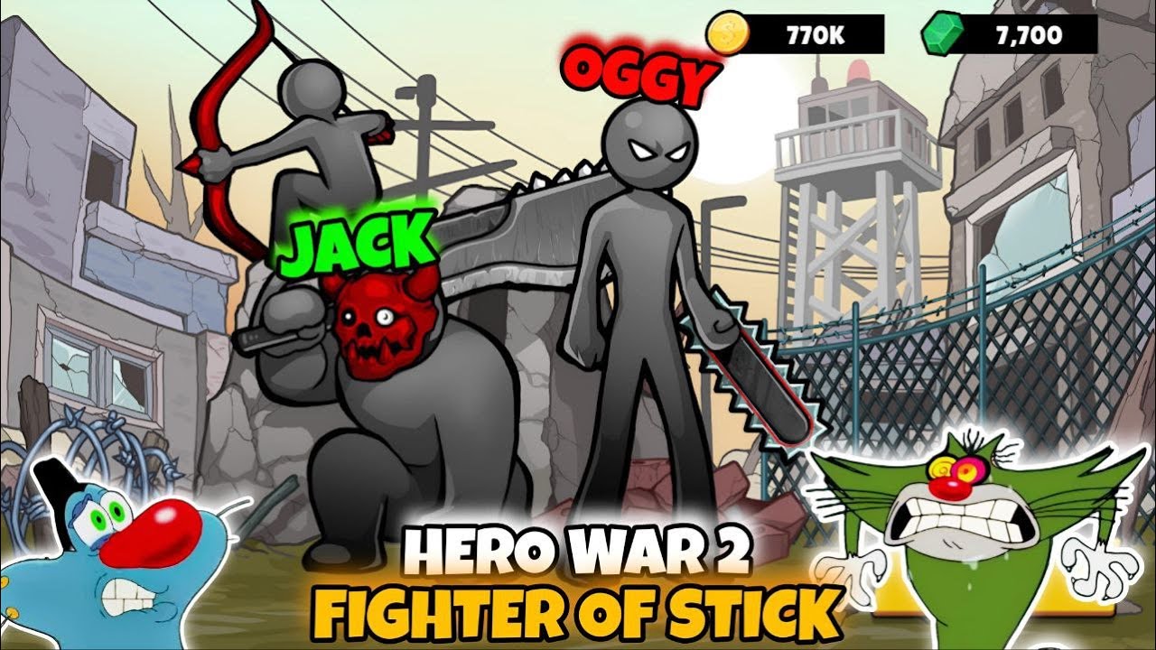 OGGY BUILDS THE STROGEST STICKMAN ARMY IN HERO WAR 2 FIGHTER OF STICK ...