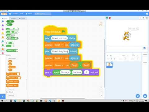 Scratch 2 Program s varijablama - YouTube