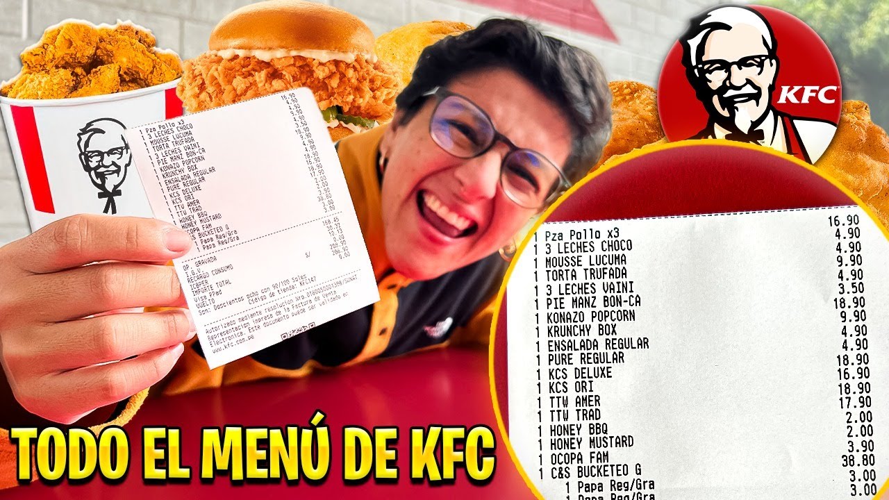 PROBAMOS TODO EL MENU DE KFC - Ariana Bolo Arce - YouTube