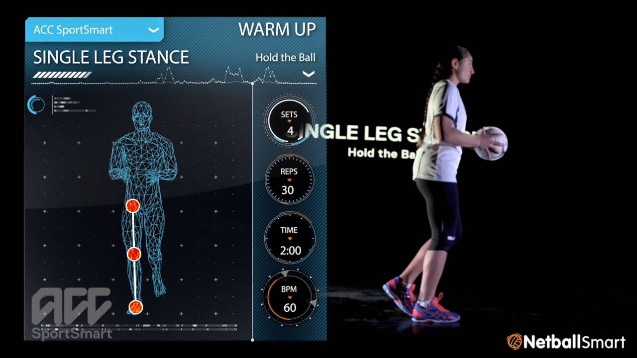 NetballSmart: Balance: Single Leg Stance - Hold The Ball - YouTube