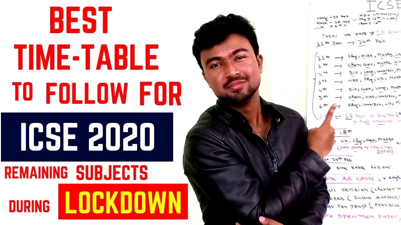 How to study for remaining subjects ICSE 2020? Best Timetable that you ...