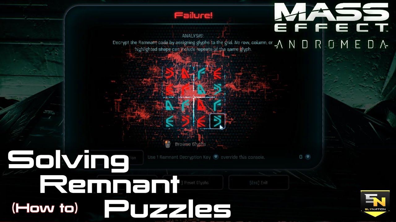 Mass Effect Andromeda | Solving Remnant Puzzles (Minigame) - YouTube