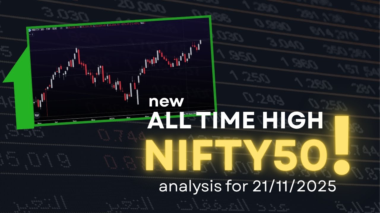 New ALL TIME HIGH in NIFTY 50 | Pre Market Analysis for 21/11/25 | Hold ...