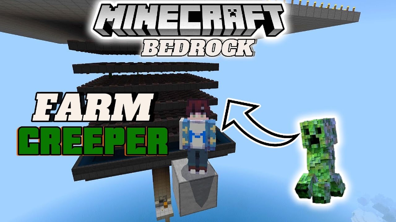 Hướng Dẫn Xây Máy Farm Creeper MinecraftBedrock 1.21 - YouTube