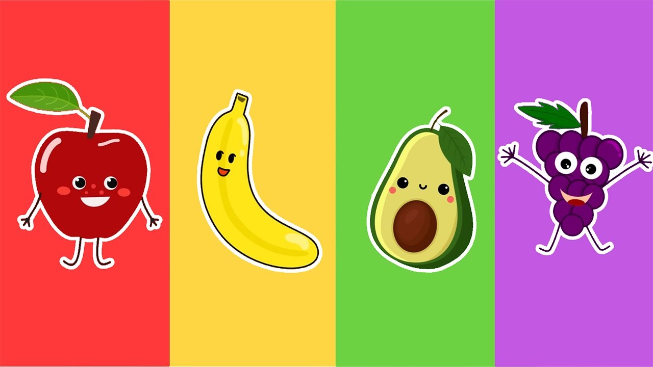 Apple Banana Avocado Grape | Fruit Song | Nursery Rhymes & Kids Song ...