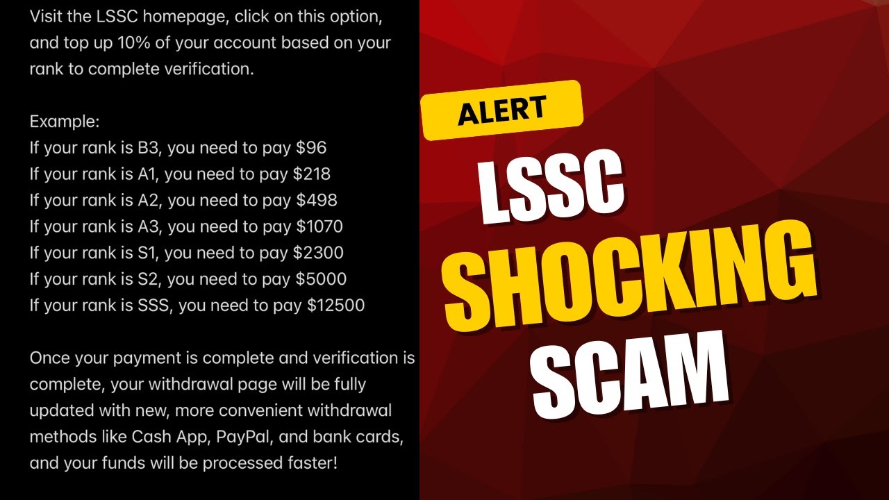 LSSC Scam Exposed: Don’t Fall for the Verification request - YouTube