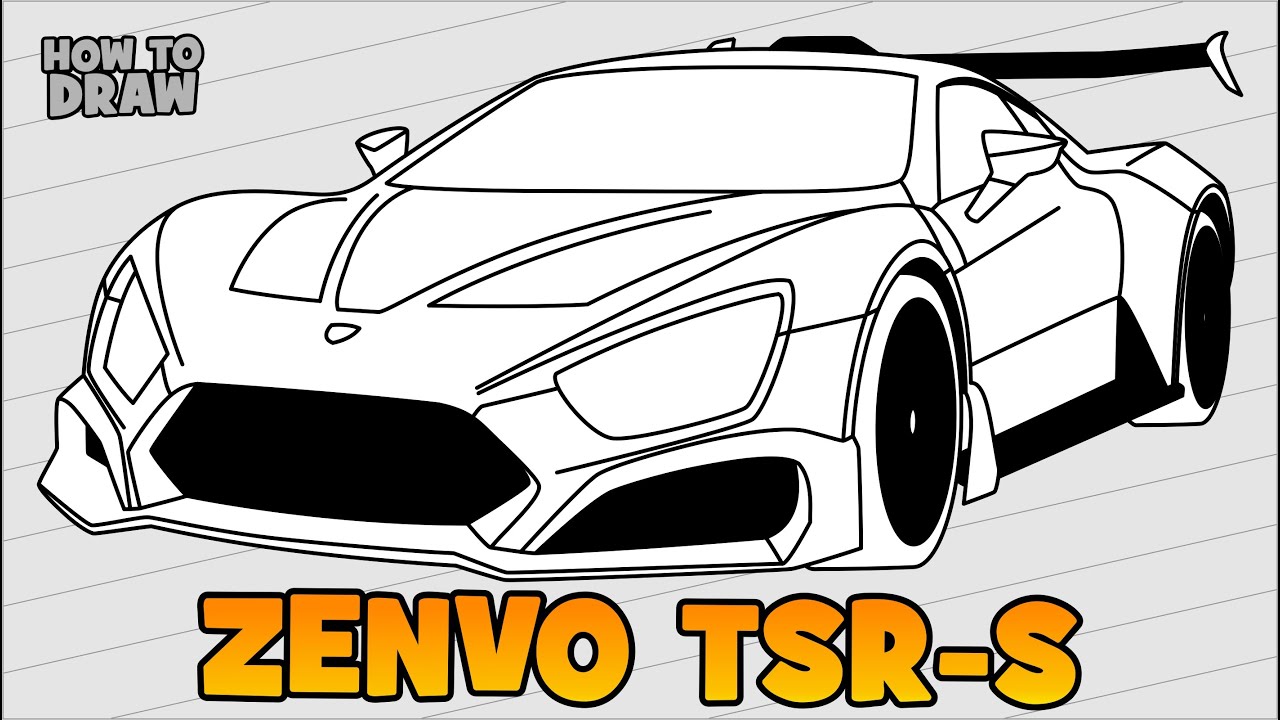 How to draw Zenvo TSR-S from Asphalt 9 - YouTube