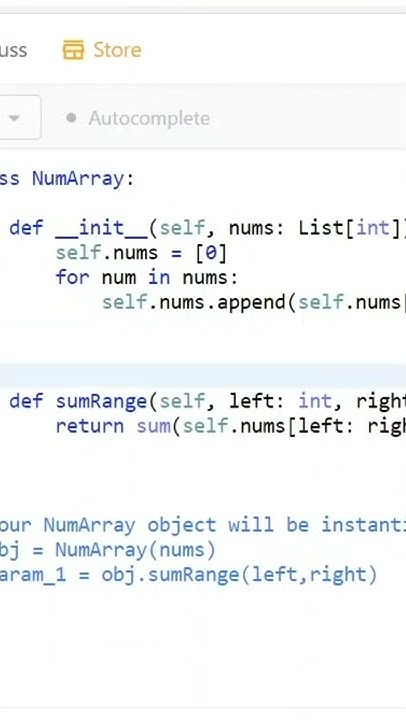 Leetcode 303 - Range sum query - immutable - YouTube