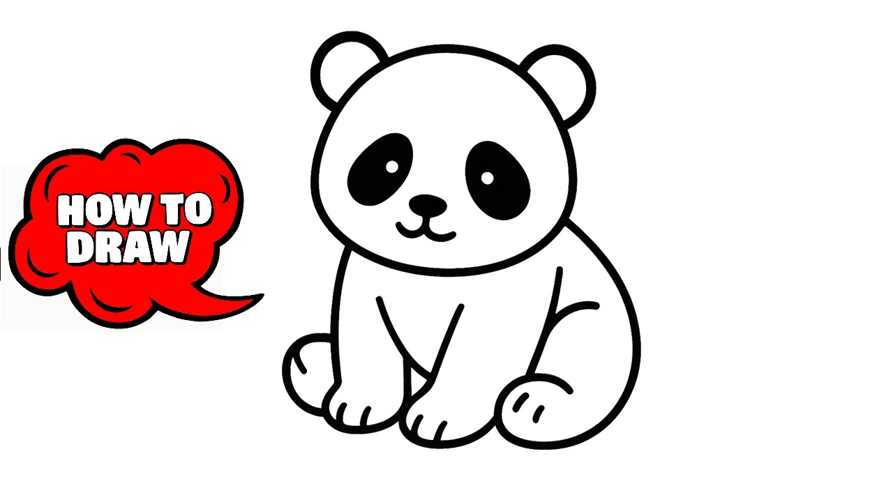 How to Draw a Baby Panda 🐼 | Easy Step-by-Step Drawing for Beginners ...