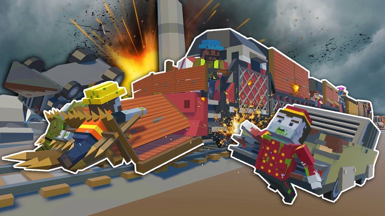 Zombie Train Gets Attacked By Mad Max Cars! - Tiny Town VR Gameplay ...