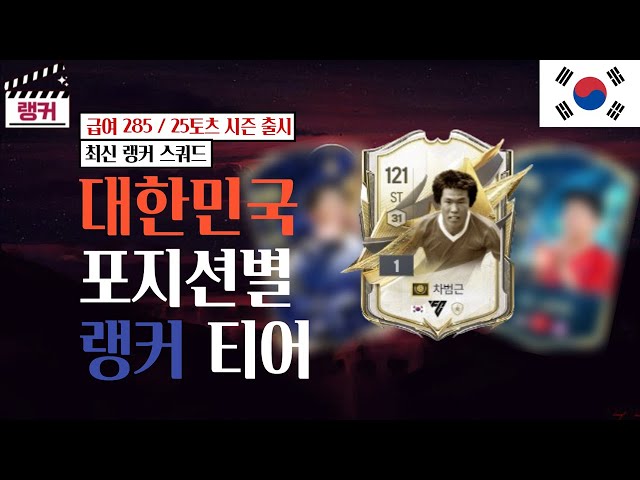 FC 온라인 대한민국 랭커 티어 및 스쿼드 분석 (급여 285, 25토츠 시즌) | Vortex Gaming