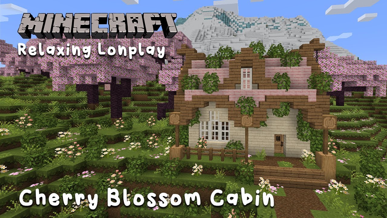 Minecraft Relaxing Longplay | 1.20 | Building a Cozy Cherry Blossom ...