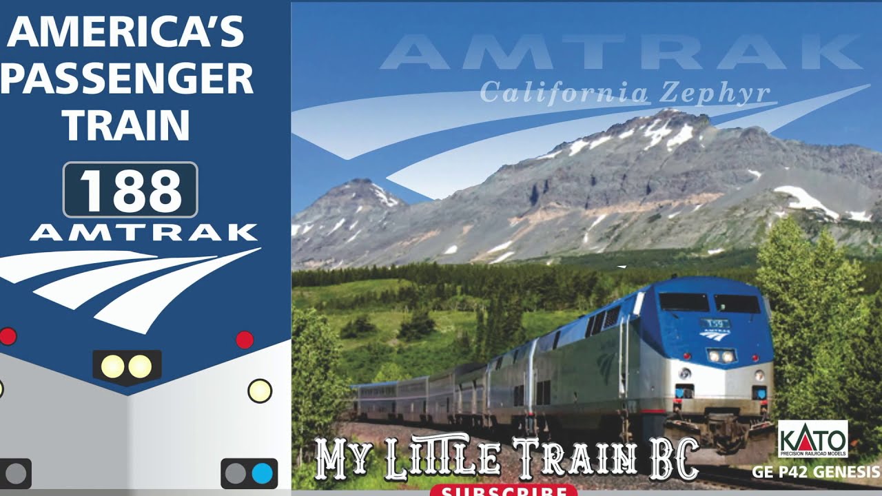 Amtrak California Zephyr 188 | GE P42 Genesis | Superliner Cars | MLTBC ...