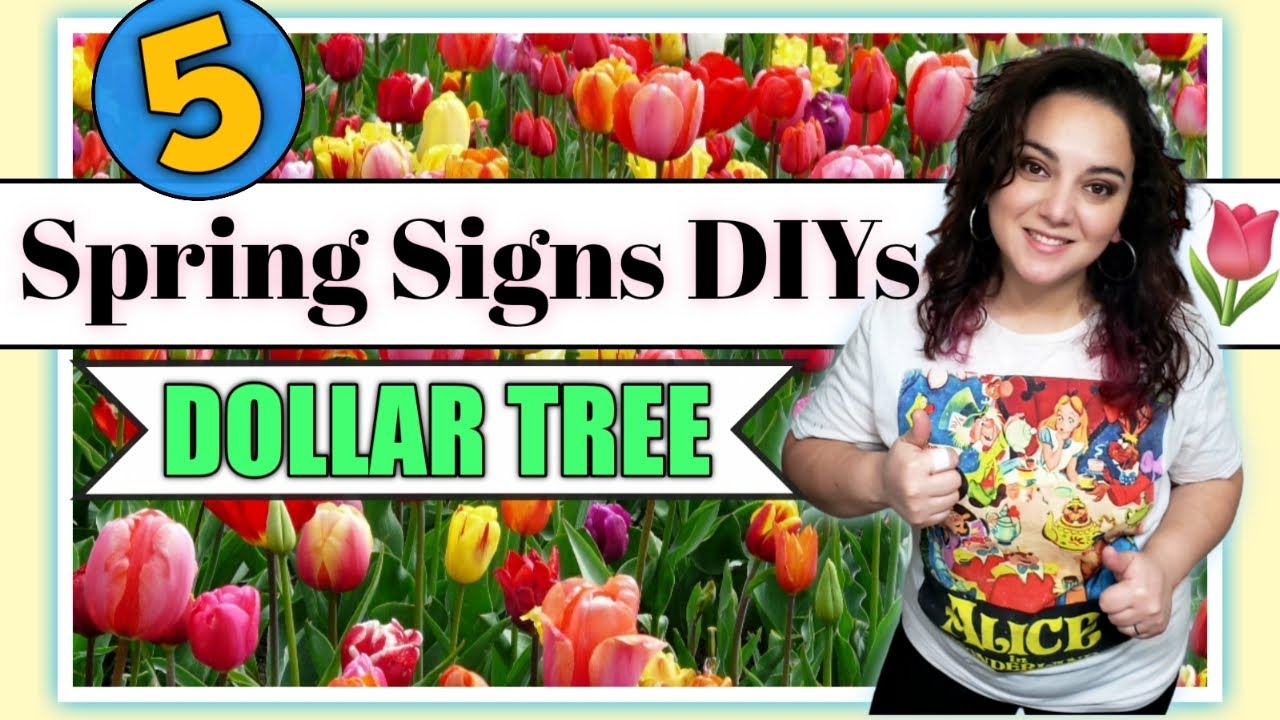 5 Spring Signs YOU DON'T WANT TO MISS | DOLLAR TREE DIYs | Spring Decor ...