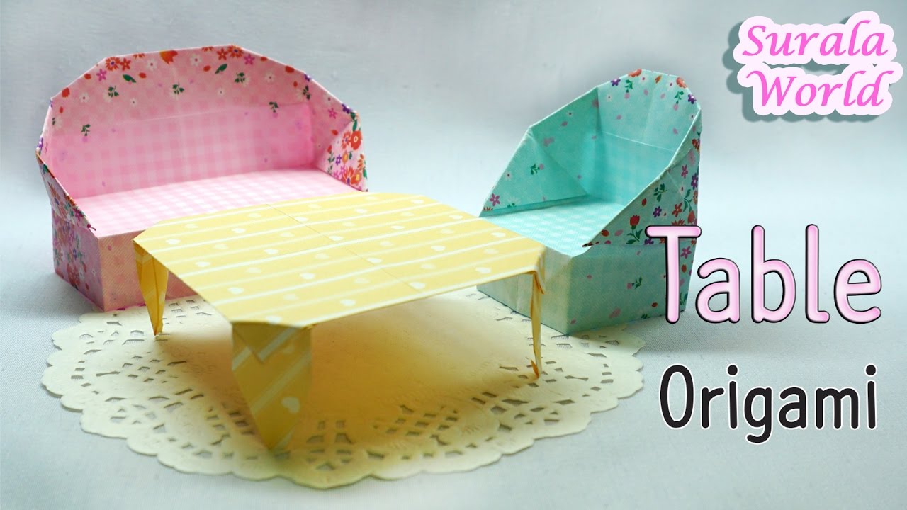 Origami - A Living-Room Suite : 1. Table - YouTube
