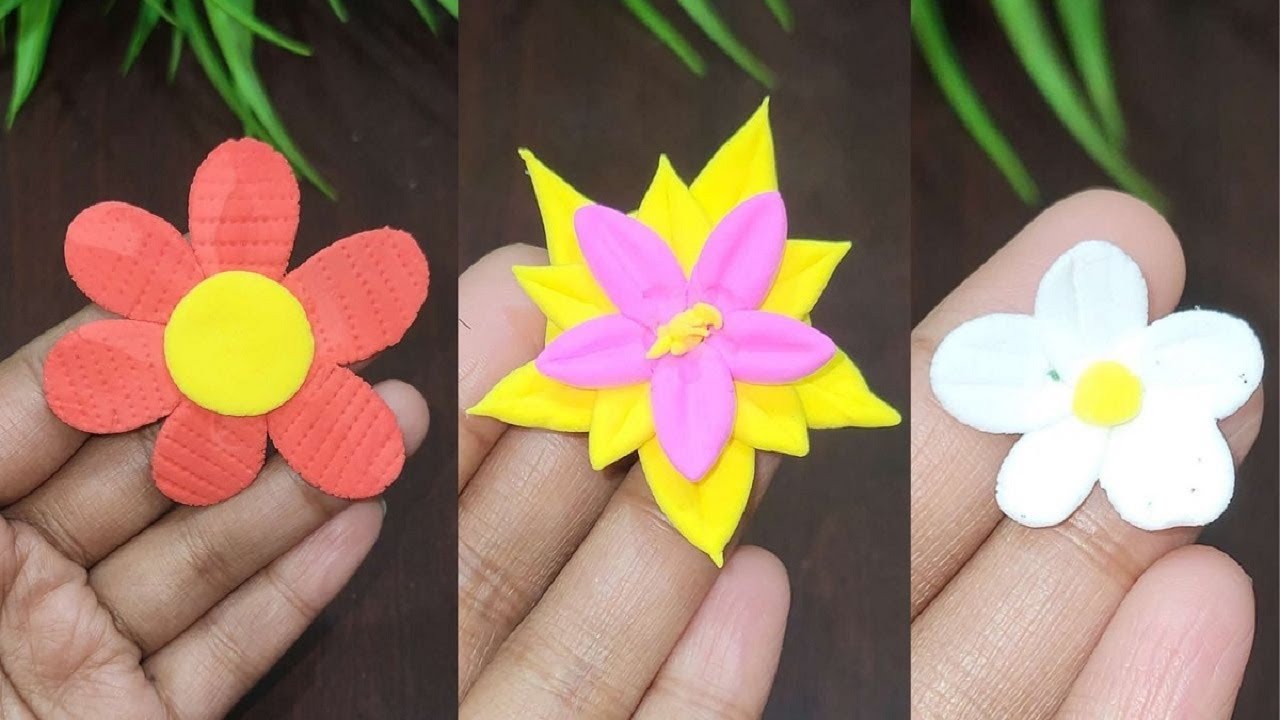DIY Clay Flowers Ideas || Easy Clay Flower Tutorial - YouTube